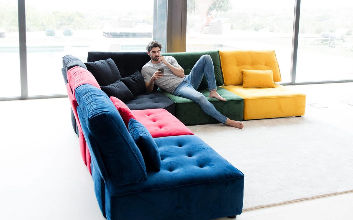 Salon modulable tissu coloré - Story