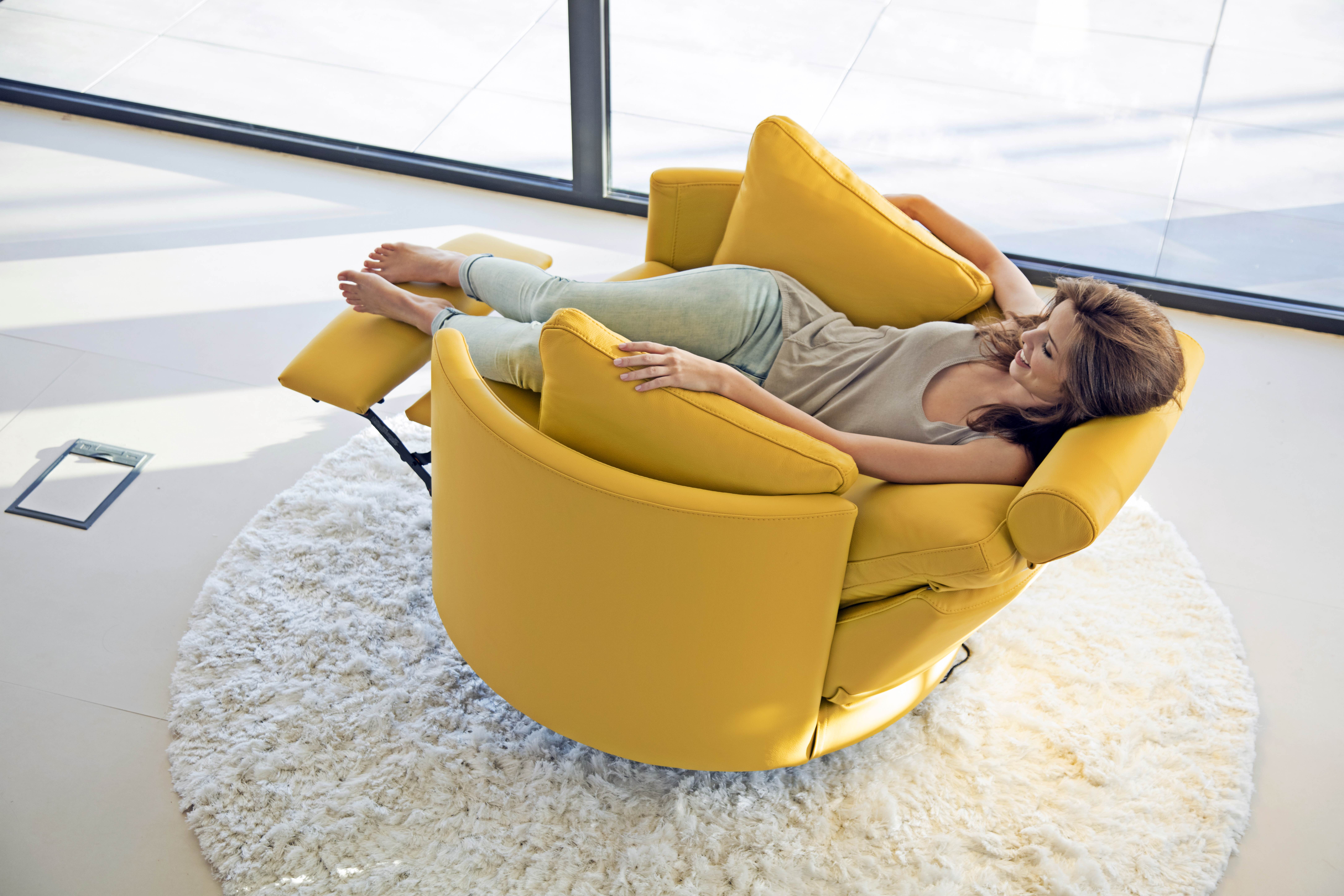 Fauteuil rond pivotant relaxation électrique - Story