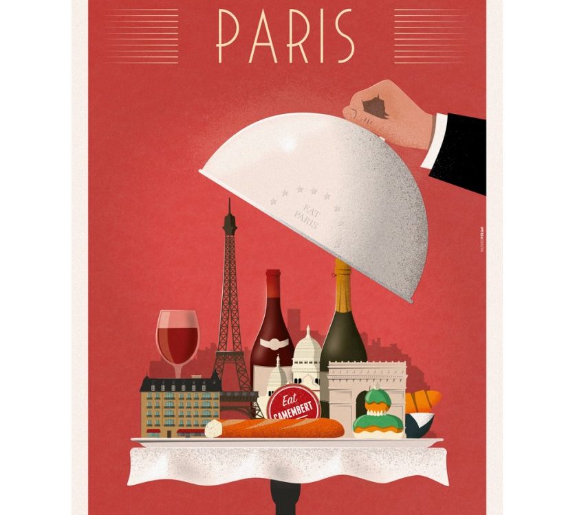 Tableau contemporain gastronomie des villes - Story