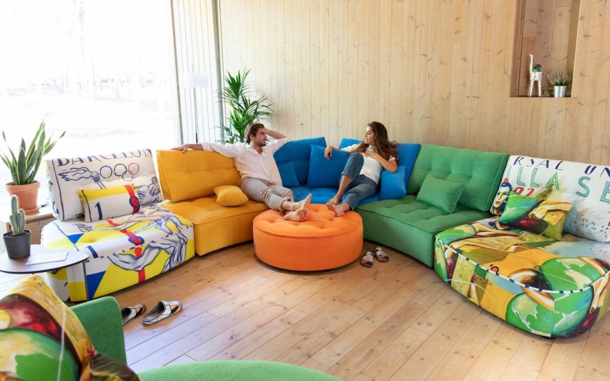 Salon modulable tissu coloré - Story