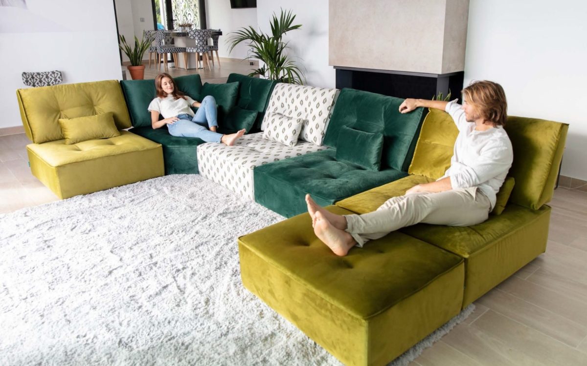 Salon modulable tissu coloré - Story