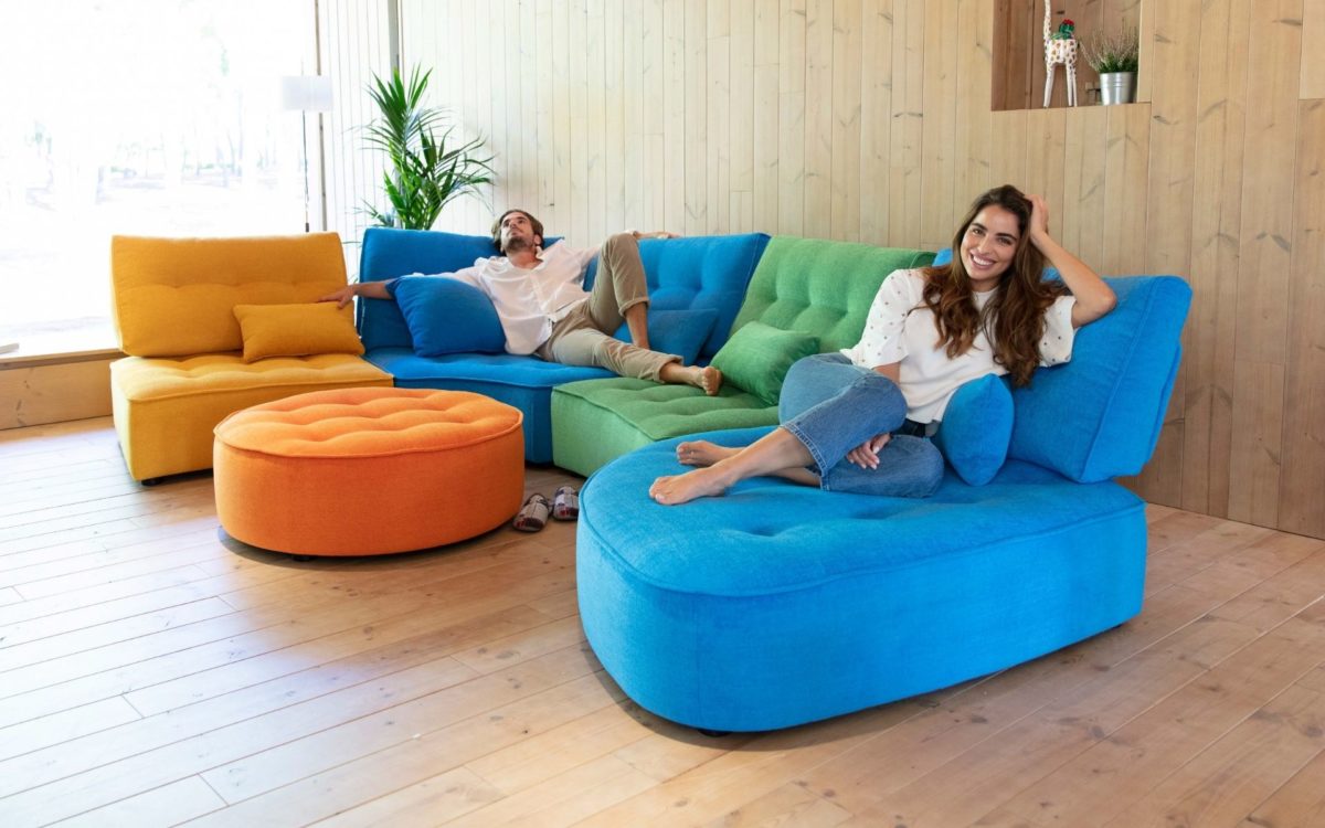 Salon modulable tissu coloré - Story