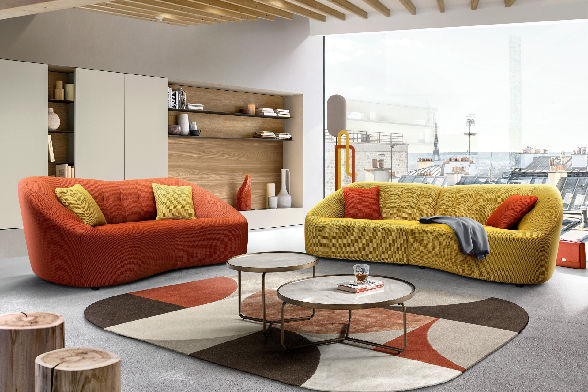 Canapé design assise capitonnée - Story